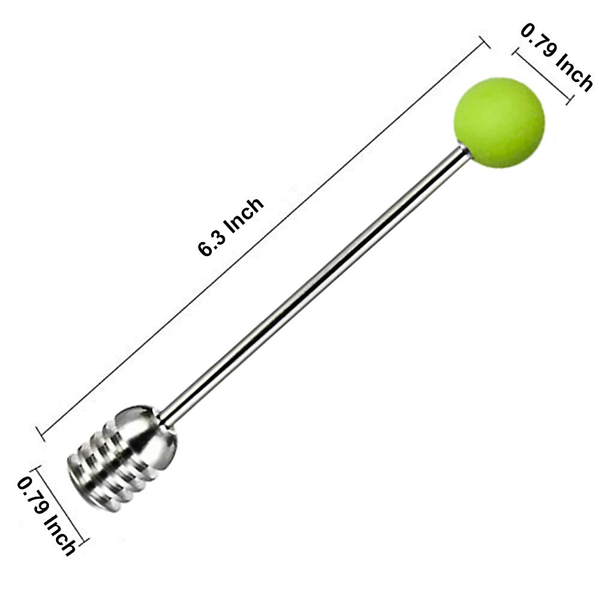 Stainless Steel Honey Dipper Stick 6.3 Inch Honey Wand Server for Honey Pot Dispense Drizzle Honey, Wedding Party Favors, Baby Shower (Green)