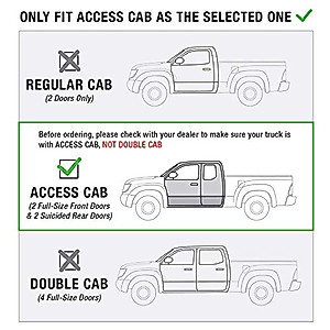 Raptor Series Nerf Bars Side Steps 4in Oval Black Curved for 05-23 Tacoma Extended Cab/Access Cab