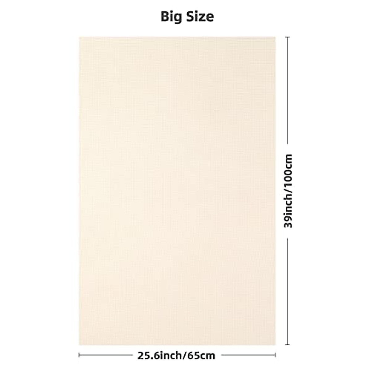 Caydo Aida Cloth 14 Count Light Beige Cross Stitch Cotton Fabric for Crafts and Needlework, 25.6 x 39 inch