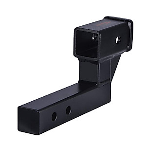 Towever 84122 Towever Receiver Hitch Extender with 4" Drop/Rise, 9" Extension, Hitch Riser Solid Tube (GTW/TW 5000/500 LBS) with Pin and Clip