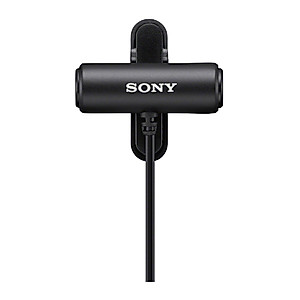 Sony ECM-LV1 Compact Stereo Lavalier Microphone Bundle with Hardshell Storage Case (2 Items)