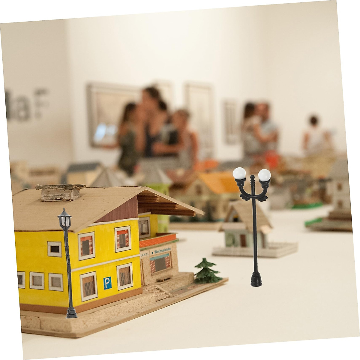 DOITOOL 12pcs Model Street Lights Miniature Pe Material Landscape Street Lamps for Decor and Mini Garden Random Style