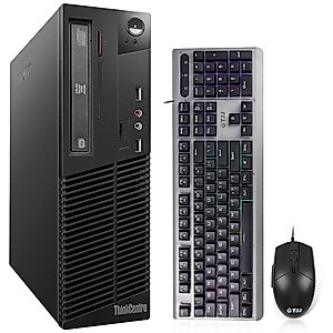 Lenovo Desktop ThinkCentre SFF Business Small Form Factor Computer PC 16GB RAM 2TB HDD WiFi Windows 10 Pro (Renewed)