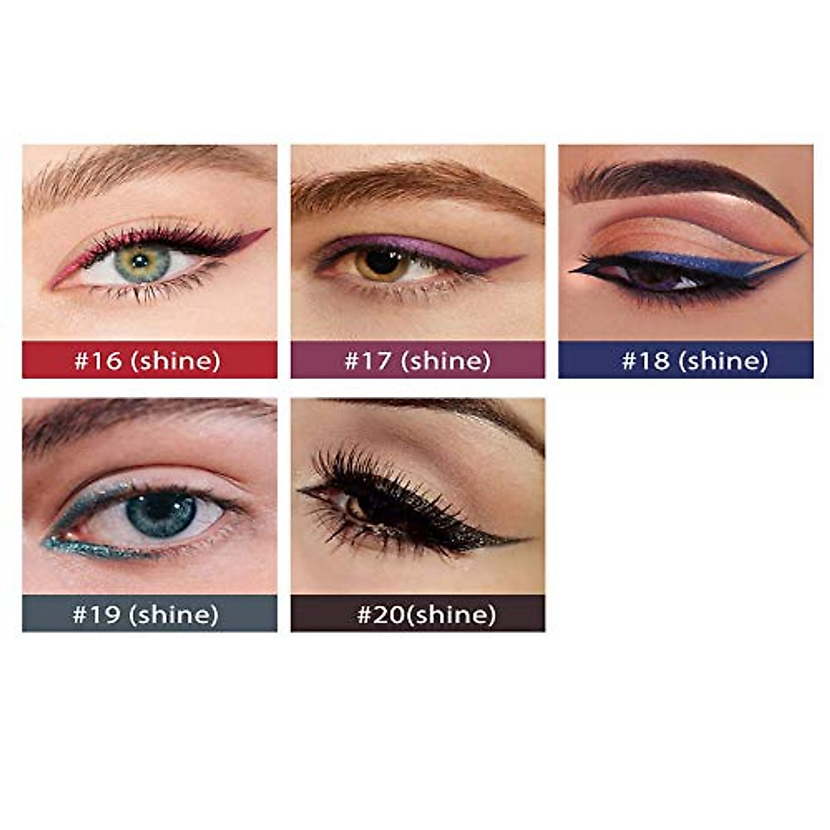 COOSA Waterproof Eye Liner Pencil Set 20 Colors Natural Matte Long Lasting Eyeliners Eye Makeup Pencils,Easy Apply Colored Eyeliner Retractable Eye Makeup Liners and Shadow Pencil for Women