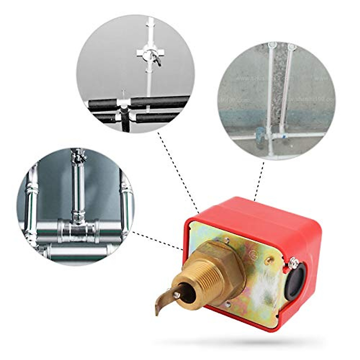 Water Flow Switch Automatic Control Flow Sensor Switch R3/4 Thread Paddle Type Liquid Water Oil Flow Sensor Switch