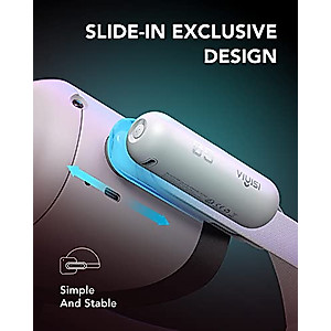 VIYISI Battery Pack for Oculus Quest 2, 5000mAh Portable Charger Accessories for Meta Quest 2 Headset, Power Bank for VR Quest 2 Original Strap, Fast Charging Extend Extra 2-4H Playtime