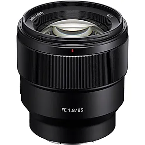 Sony FE 85mm f/1.8 Lens (SEL85F18/2) + Filter Kit + Lens Cap Keeper + Cleaning Kit + More (Renewed)