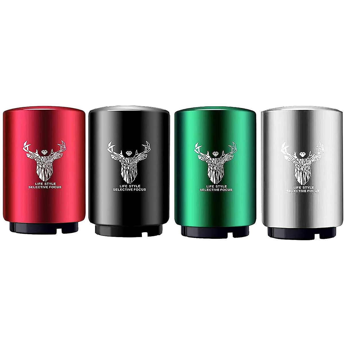 Beer Automatic Bottle Opener, Magnetic Lid Catcher for Bartender Tool Fun, Lid Opener, Pushed Down Beer Opener, Spring-Loaded Bottle Openers Beer Opener (Green-2 Pcs)