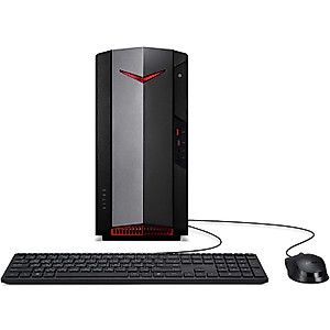 acer 2023 Nitro 50 Gaming Desktop Intel 8-Core i7-11700 32GB RAM 1TB PCIe SSD 2TB HDD NVIDIA GTX 1650 Super GDDR6 4GB HDMI DP DVI-D USB-C WiFi AX BT RJ-45 Windows 11 Home w/RE USB Drive