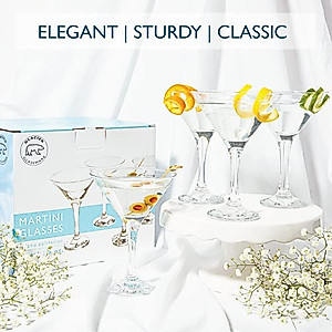Minteer Formulas Glacier Glass - Milano Collection (Martini Glass (6 oz) - Set of 4)