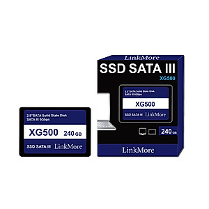 LinkMore XG500 240GB 2.5" SATA III (6Gb/s) Internal SSD, Solid State Drive, Read Speed Up to 500MB/s, 2.5 inch for Laptop and PC Desktop