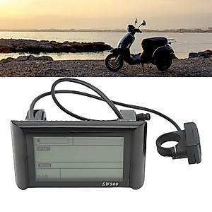 Electric Bike Bicycle LCD Display SW900 LCD Display Meter with Waterproof Connector Universal Voltage Compatibility for E-Bikes Scooters