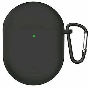 USTIYA Case for Redmi Buds 4 Protective Silicone Case with Keychain Cover (Black)