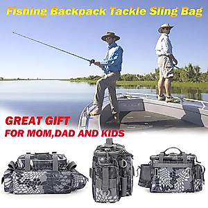 JoyFishing Fishing Tackle Bag with Rod Holders,Fishing Backpack Outdoor, Water-Resistant Fishing Bag,Fishing Gear Bag for Fishing, Camping,Hiking,Outdoor Sports(Camouflage)