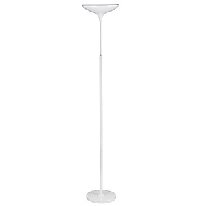 Globe LED Floor Lamp Torchiere, Energy Star Certified, Dimmable, Super Bright, 43W, 3010 Lumens, Matte White Finish,12783