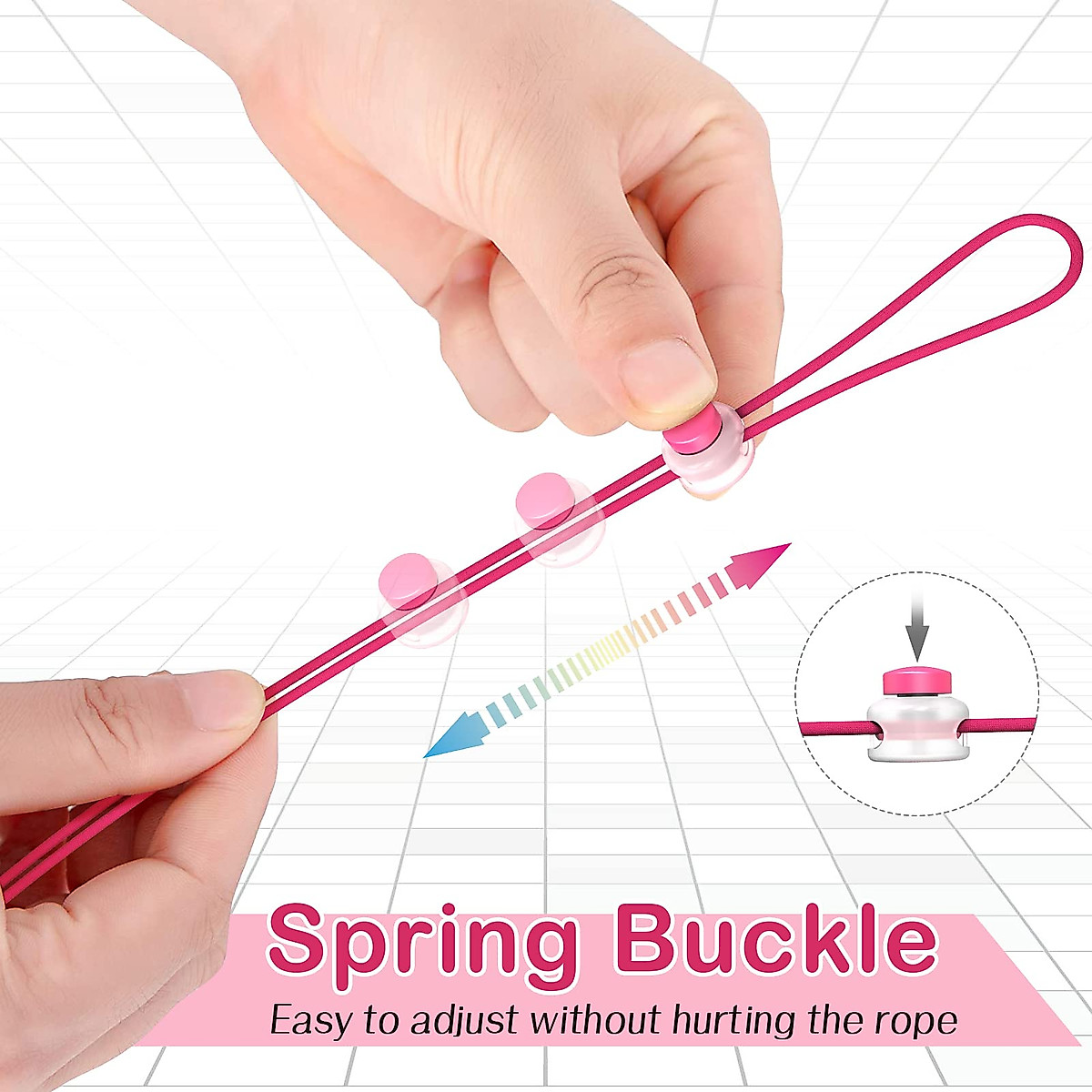 Tripho 10pcs Elastic Mask Lanyard Upgraded No Sharp Zinc Alloy Safe Hook and Name Tag, Adjustable Length Elastic Strap, Ear Saver Mask Extender Mask Holder for Kids Adults