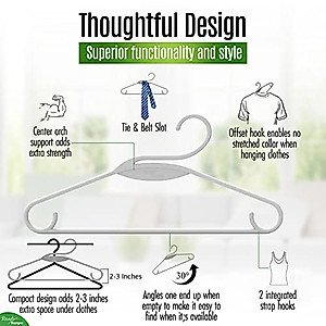 40 Plastic Hangers That Automatically Show They are Ready to Use, Extra Closet Space, Don't Stretch Shirt Collars