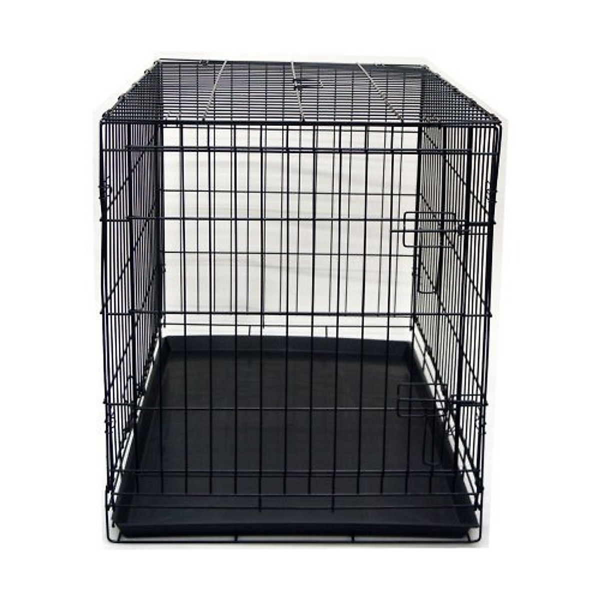 BestPet Large Dog Crate Dog Cage Dog Kennel 48 Inches Pet Puppy Playpen Outdoor Metal Wire Folding Travel Camping Crate with Divider Double Door Plastic Tray