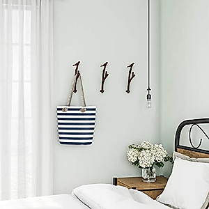 Lavish Home Decorative Skeleton Key Design Cast Iron Shabby Chic Wall Mount Hooks for Coats, Towels, Hats, Scarves, Jewelry, and More, (L) 2.5”x (W) 5”x (H) 11”, Rustic Brown