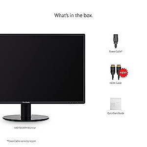 ViewSonic VA2746MH-LED 27 Inch Full HD 1080p LED Monitor with HDMI and VGA Inputs for Home and Office Black