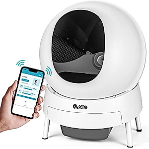 Automatic Cat Litter Box,APP Remote Control Self Cleaning Cat Litter Box,Health Tracking/57L Large Space/Safety Protection/Odor Removal/Easy to Maintain Smart Kitty Robot Litter Box for Multiple Cats