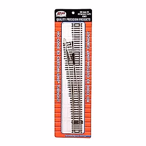 Atlas HO Scale Code 83 Custom-Line #6 Turnout Manual Left
