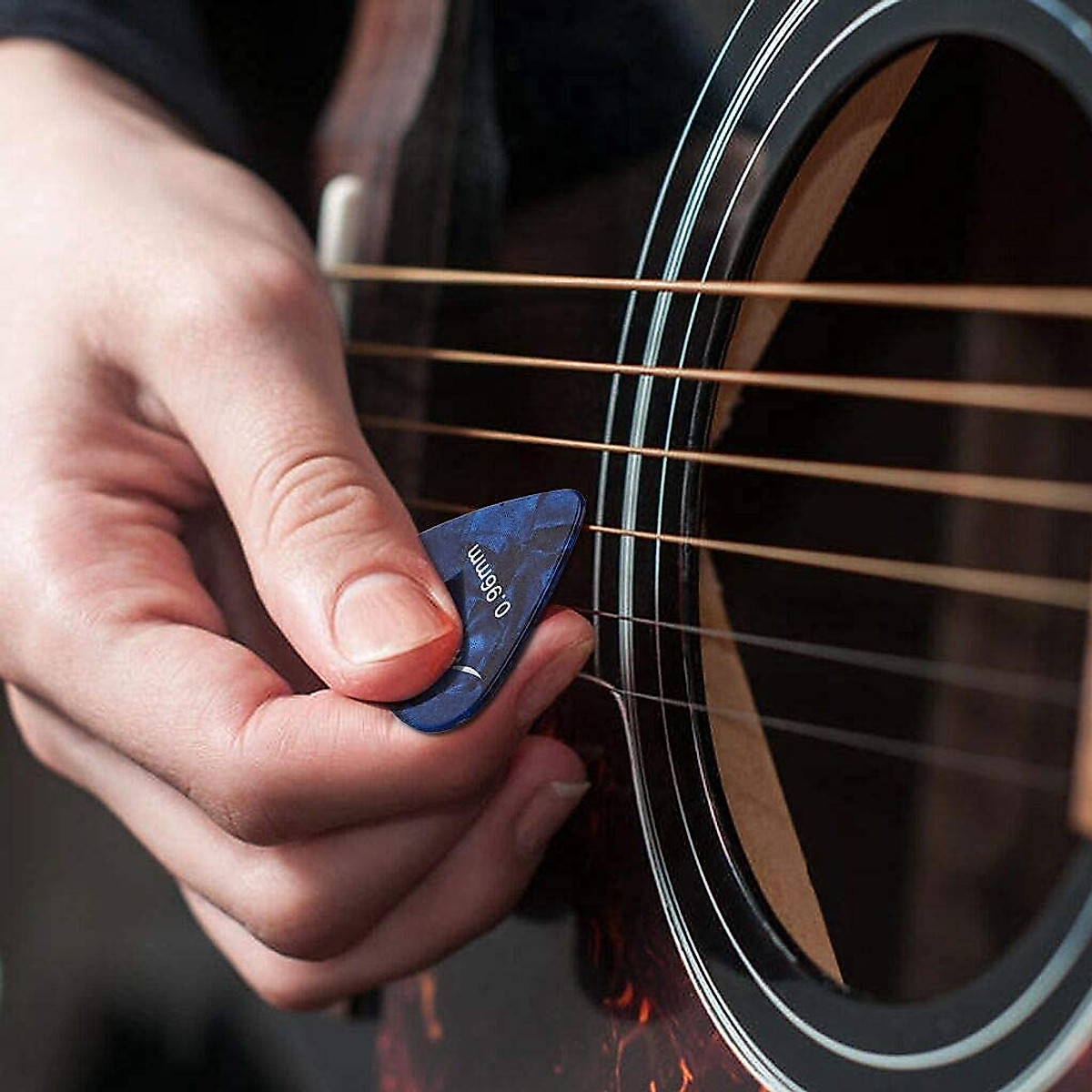 MOREYES Guitar Capo Tuner Clip on Guitar, Violin, Bass, Ukulele Chromatic with Picks (Tuner and Black Capo)