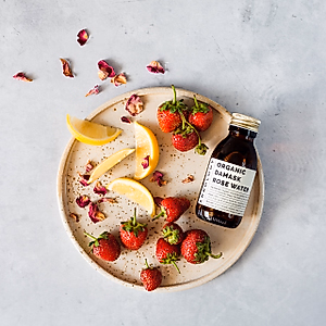 Erbology Organic Rose Water 3.4 fl oz - Distilled from Damask Rose - Premium Food Grade Hydrolate of Rose - Soothes, Hydrates and Calms - Non-GMO - Recyclable Glass Bottle