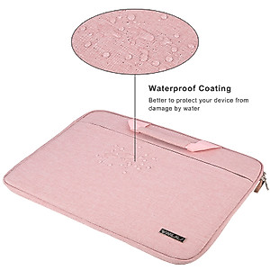YXLILI Laptop Case, Protective Computer Sleeve with Handle Soft Lining Padded Laptop Bag for 13-13.3-Inch MacBook Pro Air, Compatible with Acer ASUS HP Lenovo Dell Chromebook (14-Inches, Pink)