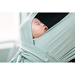 Konny Original Baby Carrier SoftBreeze Luxury Carrier Wrap, Easy to Wear Baby Wrap Carrier, Perfect Essentials Cloths for Newborn Babies up to 44 lbs, (Mint, L)
