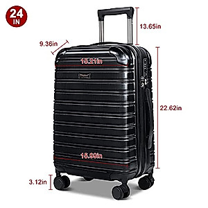 Feybaul Luggage Suitcase PC ABS Hardshell Carry On Luggage with Spinner Wheels
