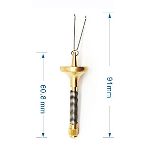 B Baosity Bobbin Threader Fly Tying Equipment Portable Fly Fishing Accessories Brass Hair Stackers Fly Tying Tool Fly Tying Bobbin for Fishing, Dubbing Twisting