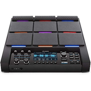 Alesis Strike Multipad - 9-Pad Percussion Instrument with Sampler, Looper, 2 Ins and Outs, Soundcard, Sample Loading via USB Thumb Drives and 4.3-Inch Display,Black