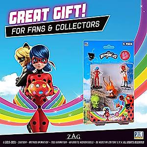 P.M.I. Miraculous Ladybug Designs Topeez | 5 Miraculous Ladybug Topeez Out of 16 Designs in 1 Pack | 4 Topeez and 1 Hidden Mystery Topeez | Licensed Kids’ Stationery (Assortment B)