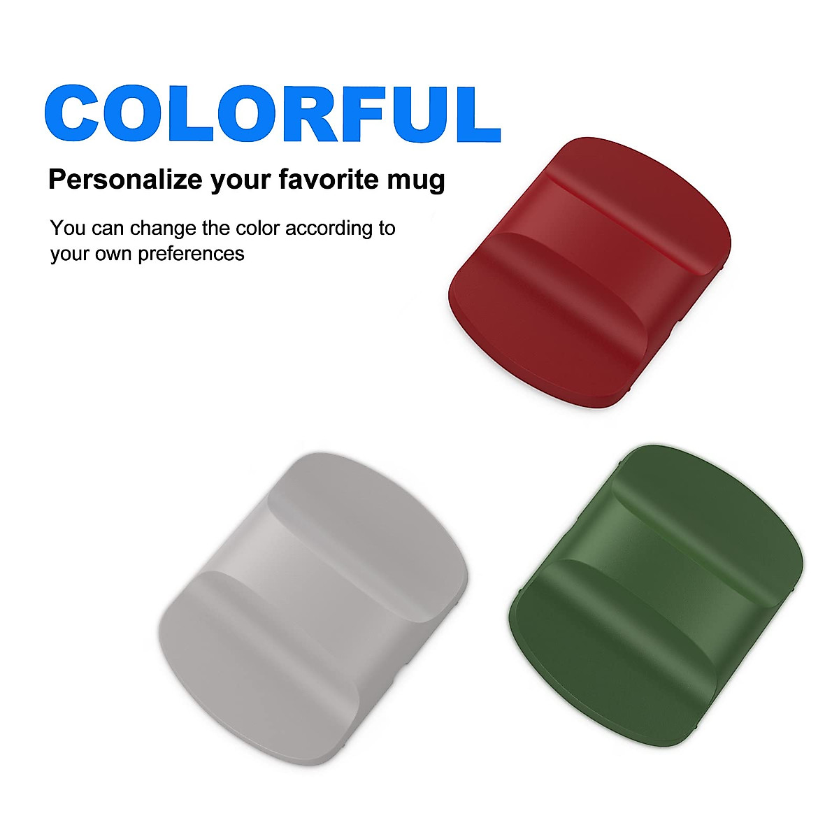 Yoelike Magnetic Slider Replacement, Compatible with YETI Magnetic Lid 10oz, 14oz, 16oz, 20oz, 26oz, 30oz (Black+Wine Red+Navy Green+Orange+Green)