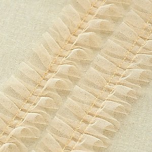 Lace Trim Ribbon, Vintage Lace Ribbon, 5 Meters Pleated Mesh Lace Ribbon Trim DIY Sewing Curtain Tablecloth Cushion Edging Crafts Wedding Home Decoration (Color : Wit) (Color : Champagne)