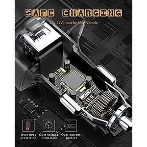 Car Charger USB C 83W, 65W Type C PD3.0 and 18W QC3.0 Dual Port Fast Car Charger Adapter for iPhone, Samsung Galaxy, iPad Pro, Pixel, MacBook, Surface Book 3 2 Laptop 4 3 Pro X 7(with 3A Cable)