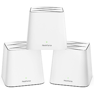 Meshforce M1 Mesh WiFi System, Whole Home WiFi Performance, WiFi Router Replacement, Max Wireless Coverage 6+ Rooms, Easy to Setup, Parental Control (3 Pack)