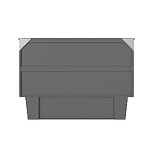 AFI, Nantucket Murphy Bed Chest with 6 inch Memory Foam Folding Matttress, Built-in Charging Station and Storage Drawer, Full, Grey