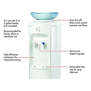 Vitapur Top Load Floor Standing Room Cold Standard Taps, White water dispenser, one size