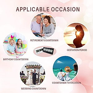 VideoPUP Digital 999 Days Count Down/UP Touch Button with Bracket Timer for Vacation Retirement Wedding Birthday Gestation Period Examination(White)