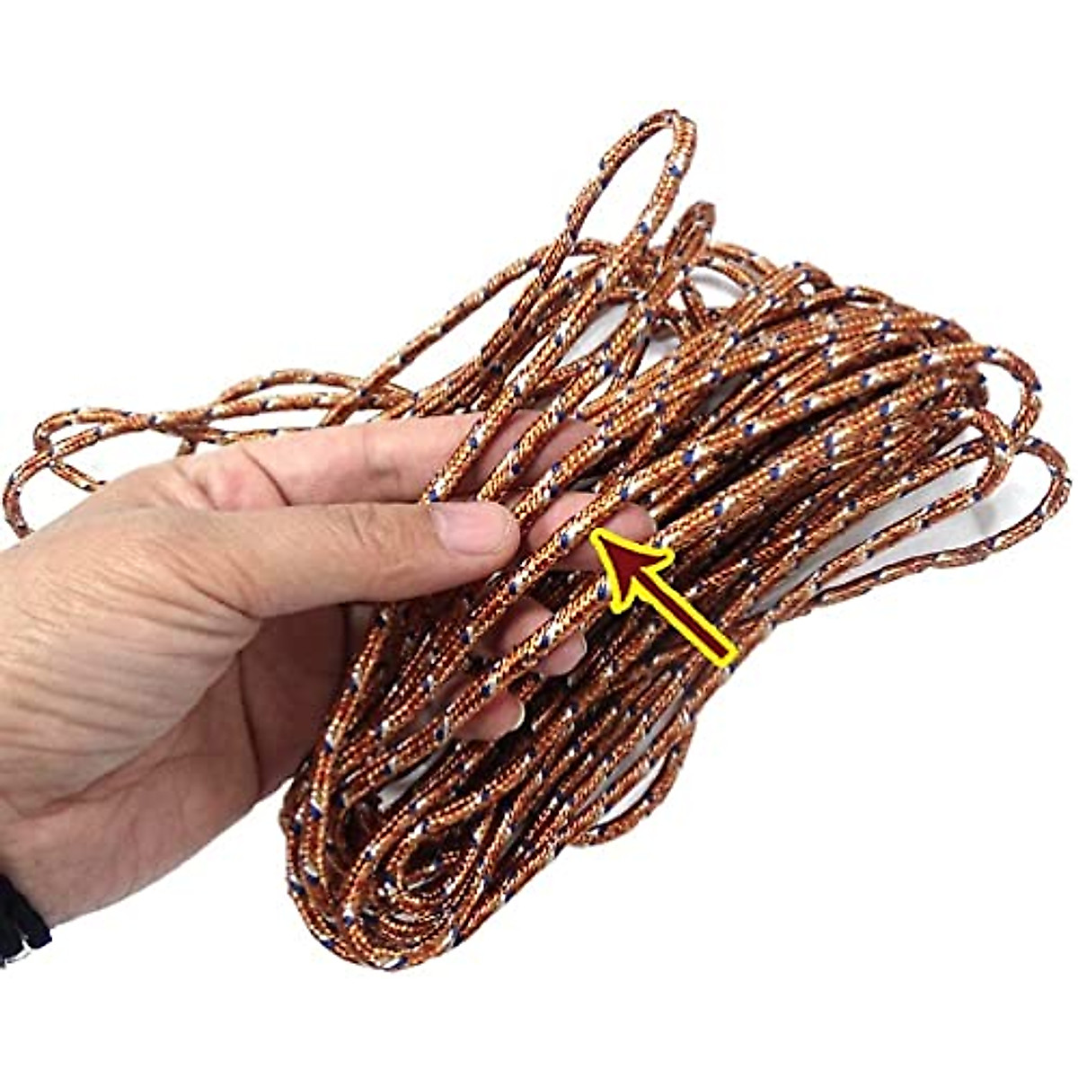 All-Purpose Clothesline, 0.2 inch X 11 Yard (10 M) Nylon Braided Rope, Weather Resistant Laundry Line Cord for Hanging and Drying, Portable Lightweight Indoor Outdoor Travel - Pack of 3