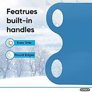Superio Snow Slider Mat, Flexible Snow Sled Flying Carpet, Roll up Sleds for Kids 36" Lightweight Portable Plastic Snowboard Sled (Blue)
