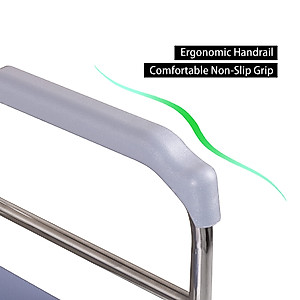 Deewow Raised Toilet Seat with Handles 400lbs, Elevated Toilet Seat Riser Bathroom Stand Alone Toilet Safety Frame for Elderly, Pregnant and Handicap, Adjustable Height, Fit Any Toilet