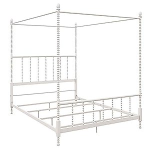 DHP Emerson Metal Canopy Bed in Full Size Frame in White