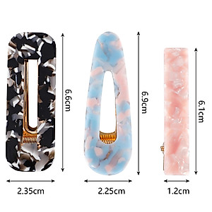 FALADOO 30pcs Resin Hair Clips Set, Acrylic Alligator Clips Hair Accessories Leopard Print Hair Barrettes for Women (Multicolor-30pcs)