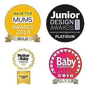 Bambino Mio, Miosolo Classic All-in-One Reusable Cloth Diaper, Adjustable Size, Eco Chemical Free Diaper, Honeybee Hive