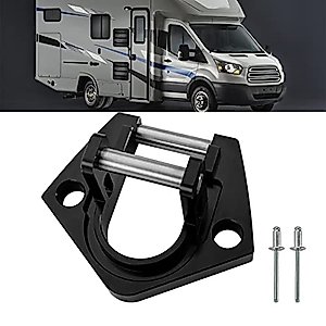 Canitu RV Awning Base Bottom Foot Solid Aluminum for Sunchaser II, Replacement Part Auto Mounting Brackets Lower Awning Arm Bottom Bracket for Dometic Rounded Hardware