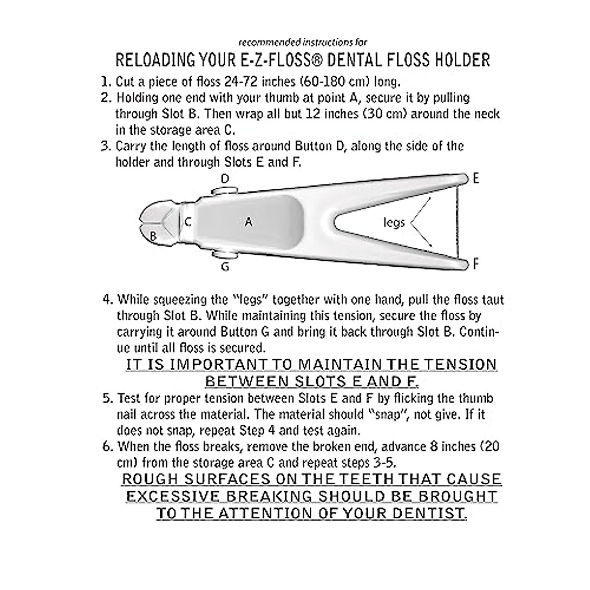 E-Z Floss Dental Floss Holder (Blue, Yellow, Green)