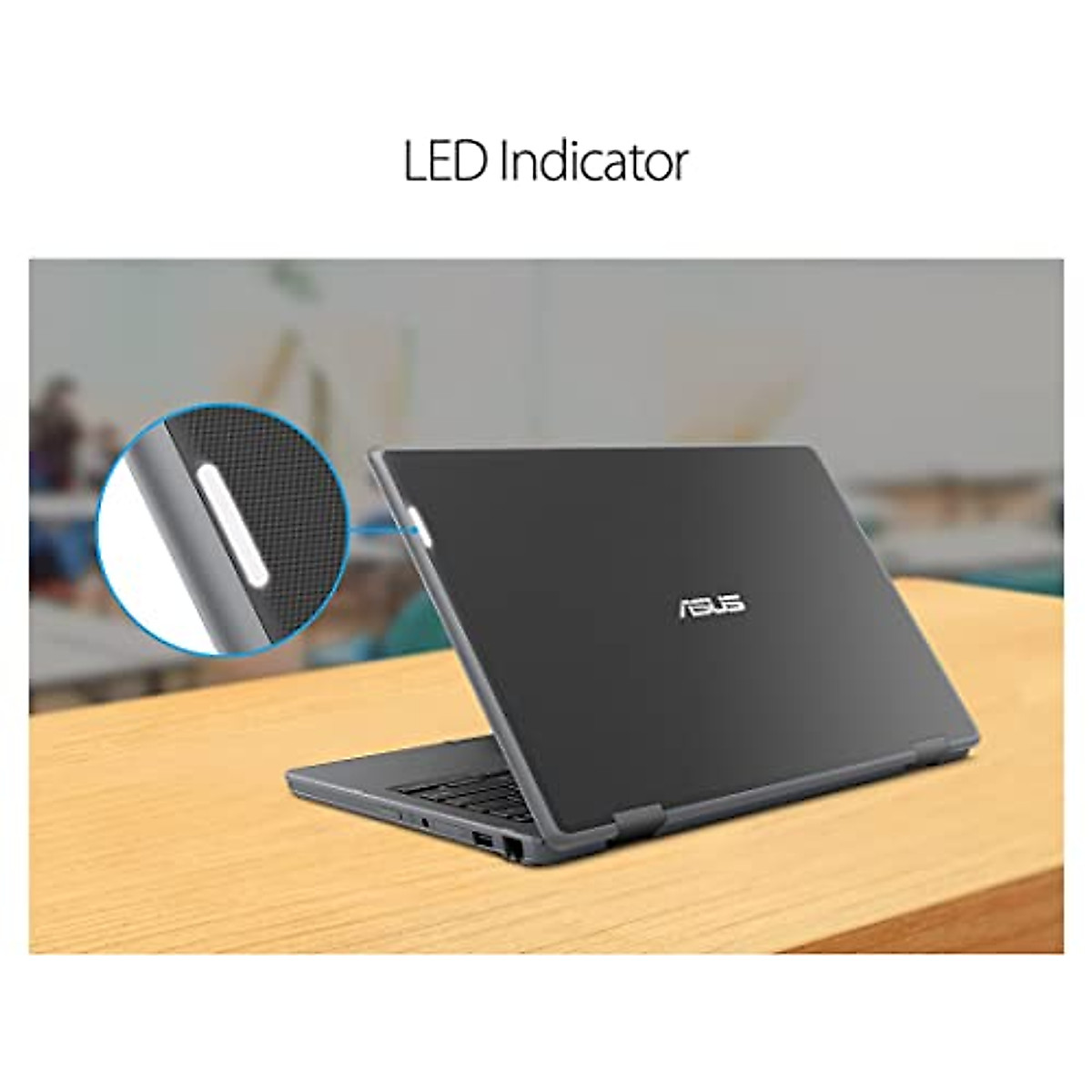 ASUS 2022 11.6" HD Business Laptop, Intel Celeron N4500 Processor, 4GB RAM, 64GB eMMC , Webcam, Intel HD Graphics 500, Bluetooth, Windows 10 Pro, Dark Grey, 32GB SnowBell USB Card